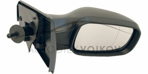 Pravé zpěrné zrcátko mechanicky ovládané s teplotním čidlem černé